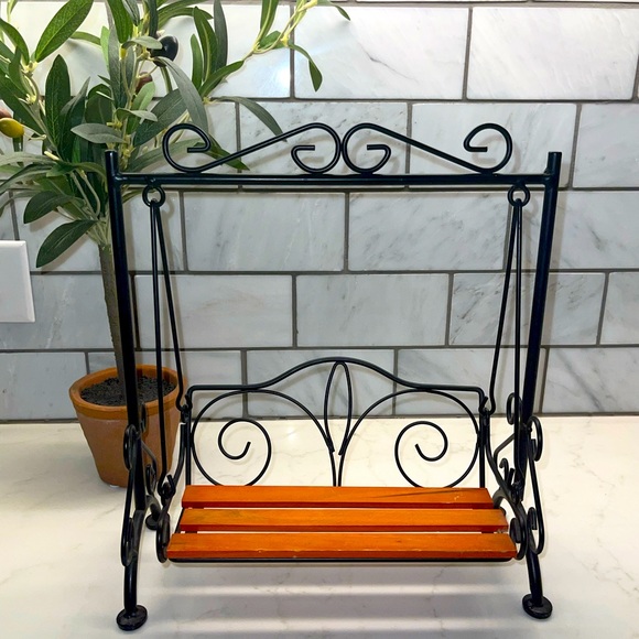 Other | Vintage Swing Display Wood Metal Swing | Poshmark